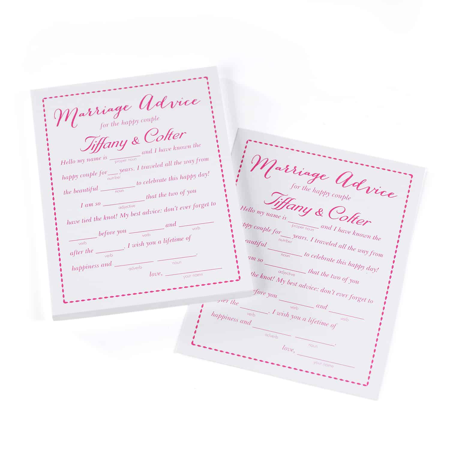 Marriage Advice Cards – New and Blue
