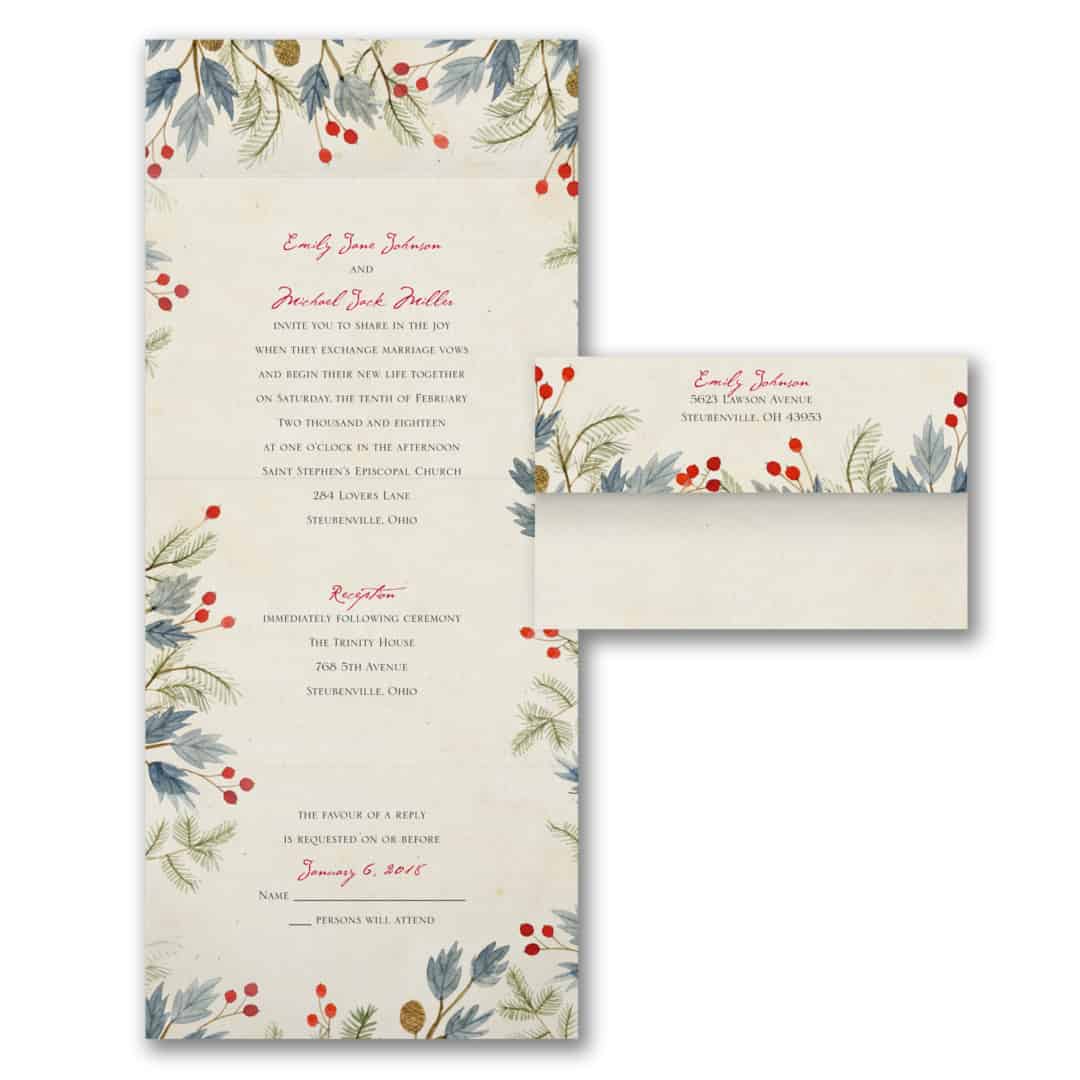 All in One Wedding Invitations | RSVP + Invitation Combined